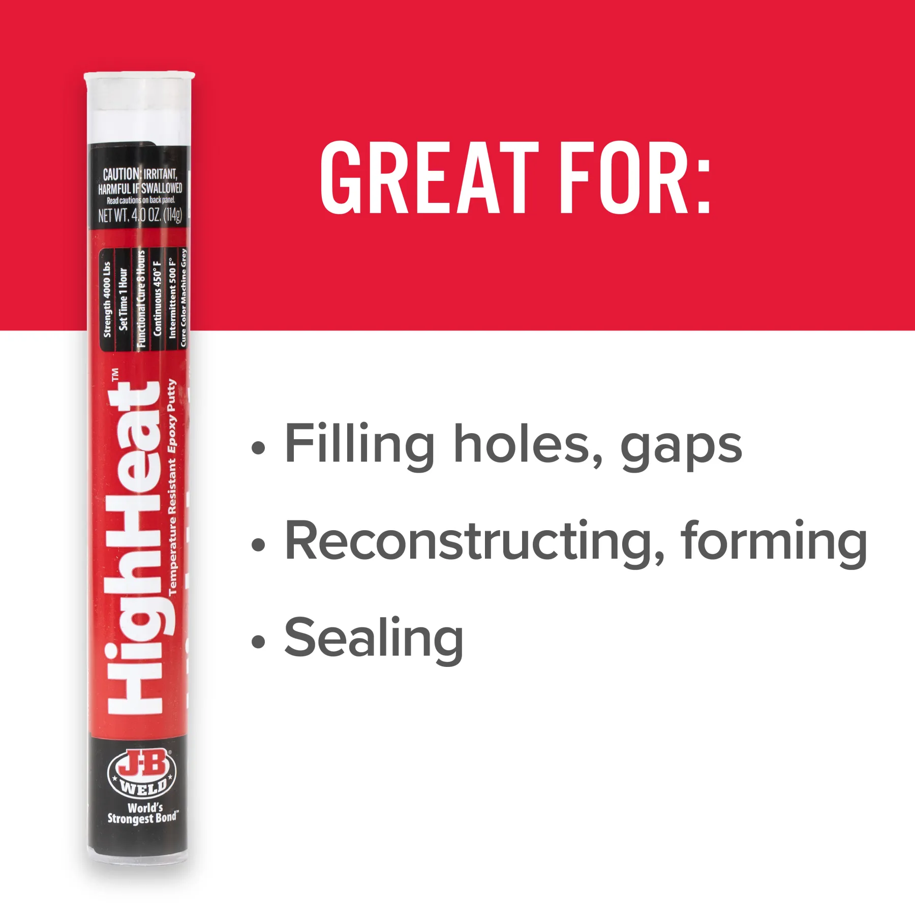 High Heat Epoxy Putty 7in | J-B Weld