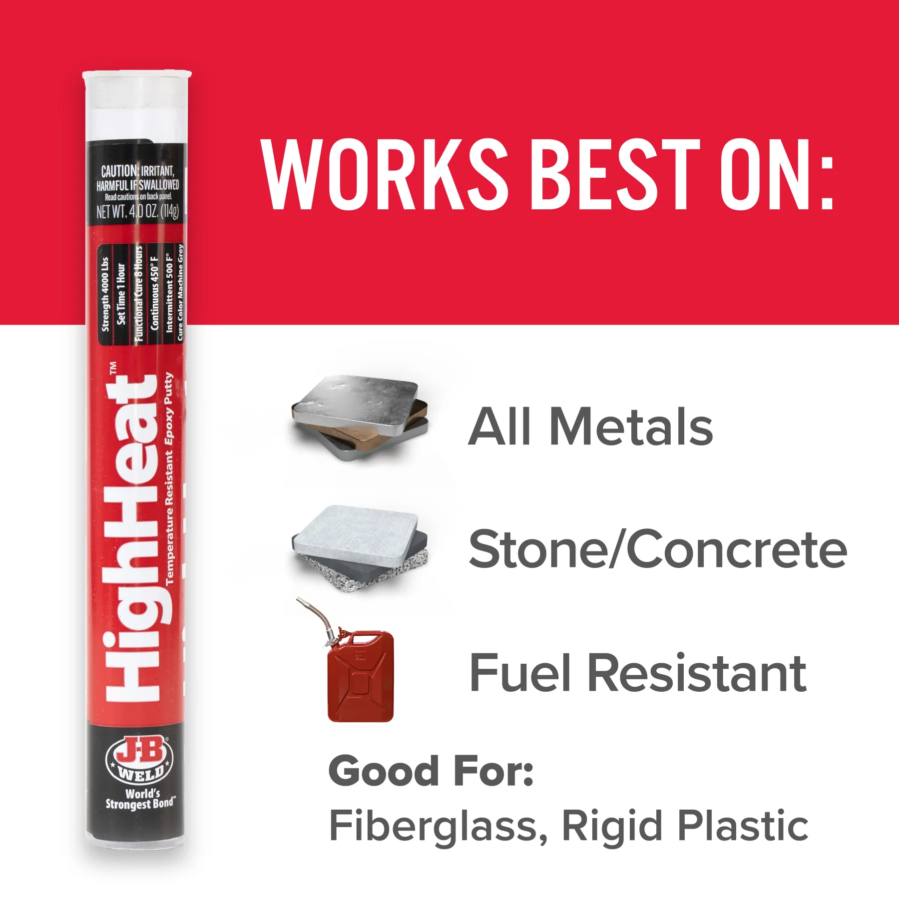 High Heat Epoxy Putty 7in | J-B Weld