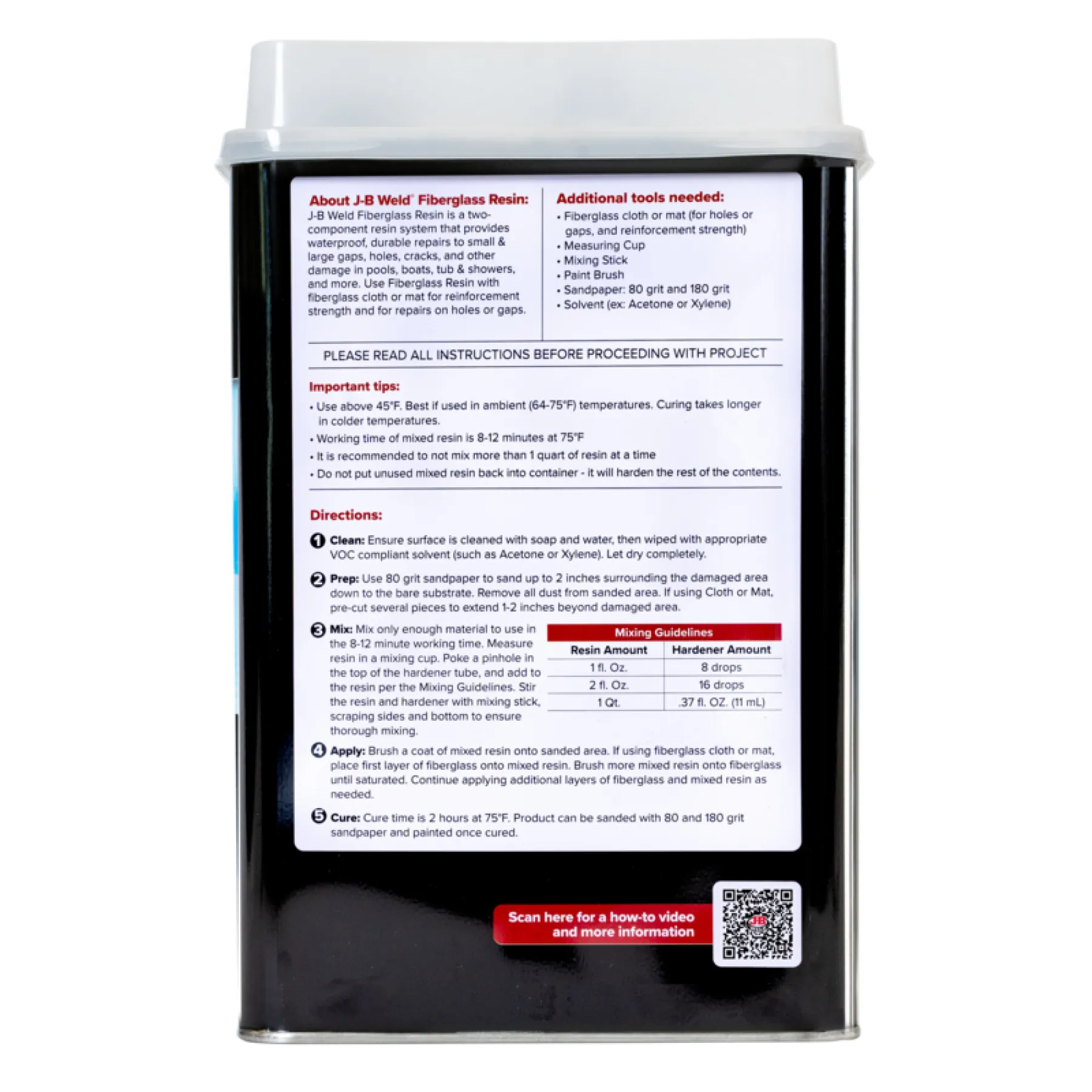 Fiberglass Resin Gallon | J-B Weld