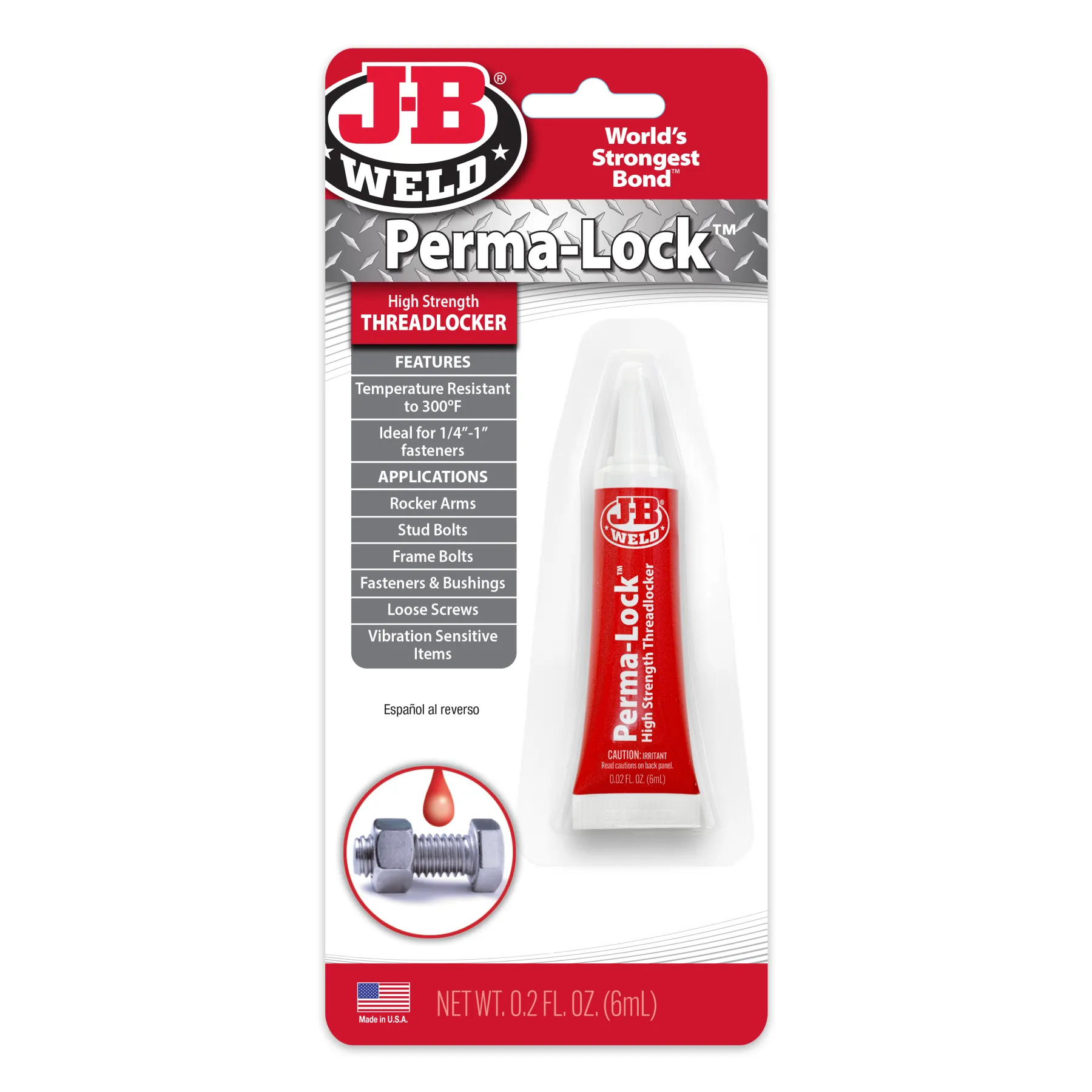 Perma-Lock Red Threadlocker | J-B Weld