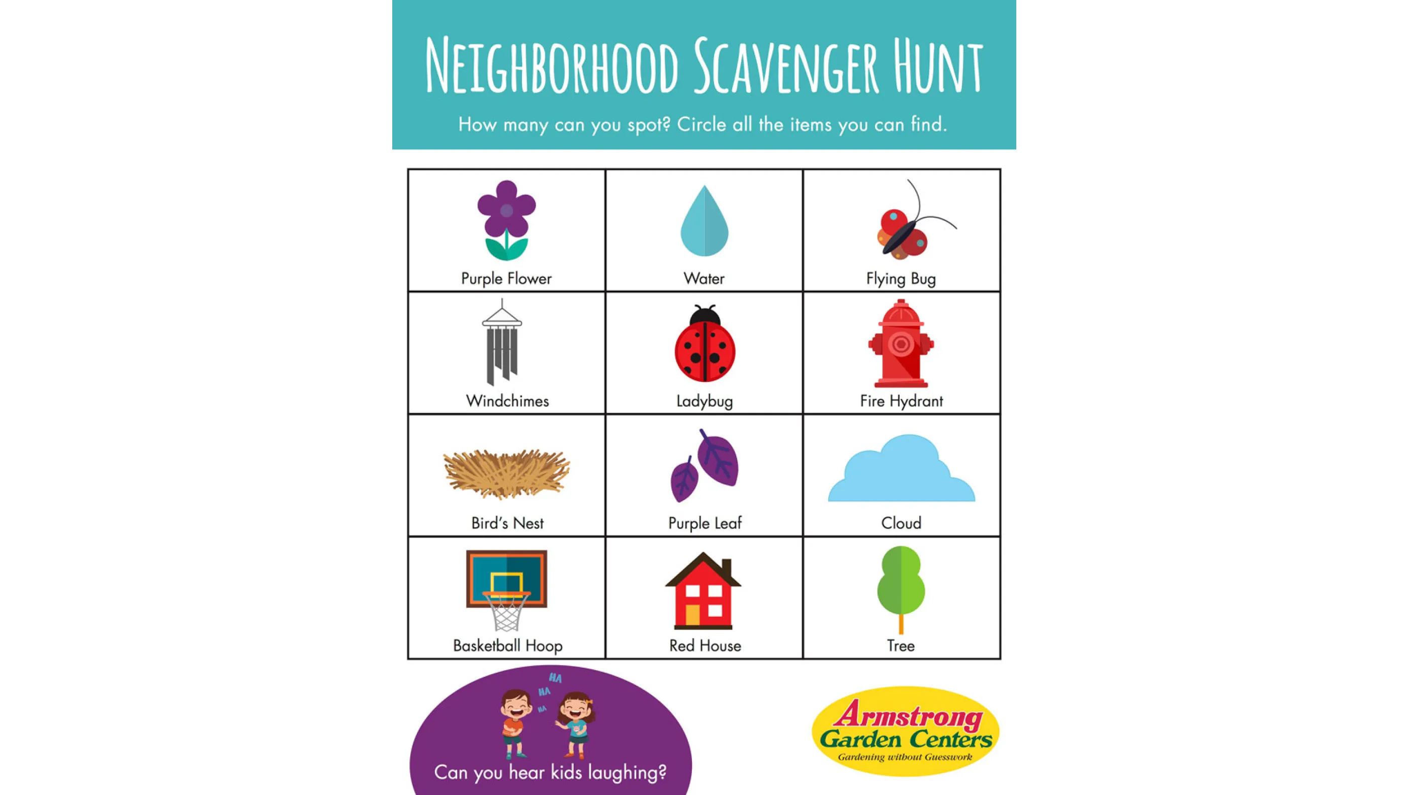 Neighborhood Scavenger Hunt | Armstrong Garden Centers