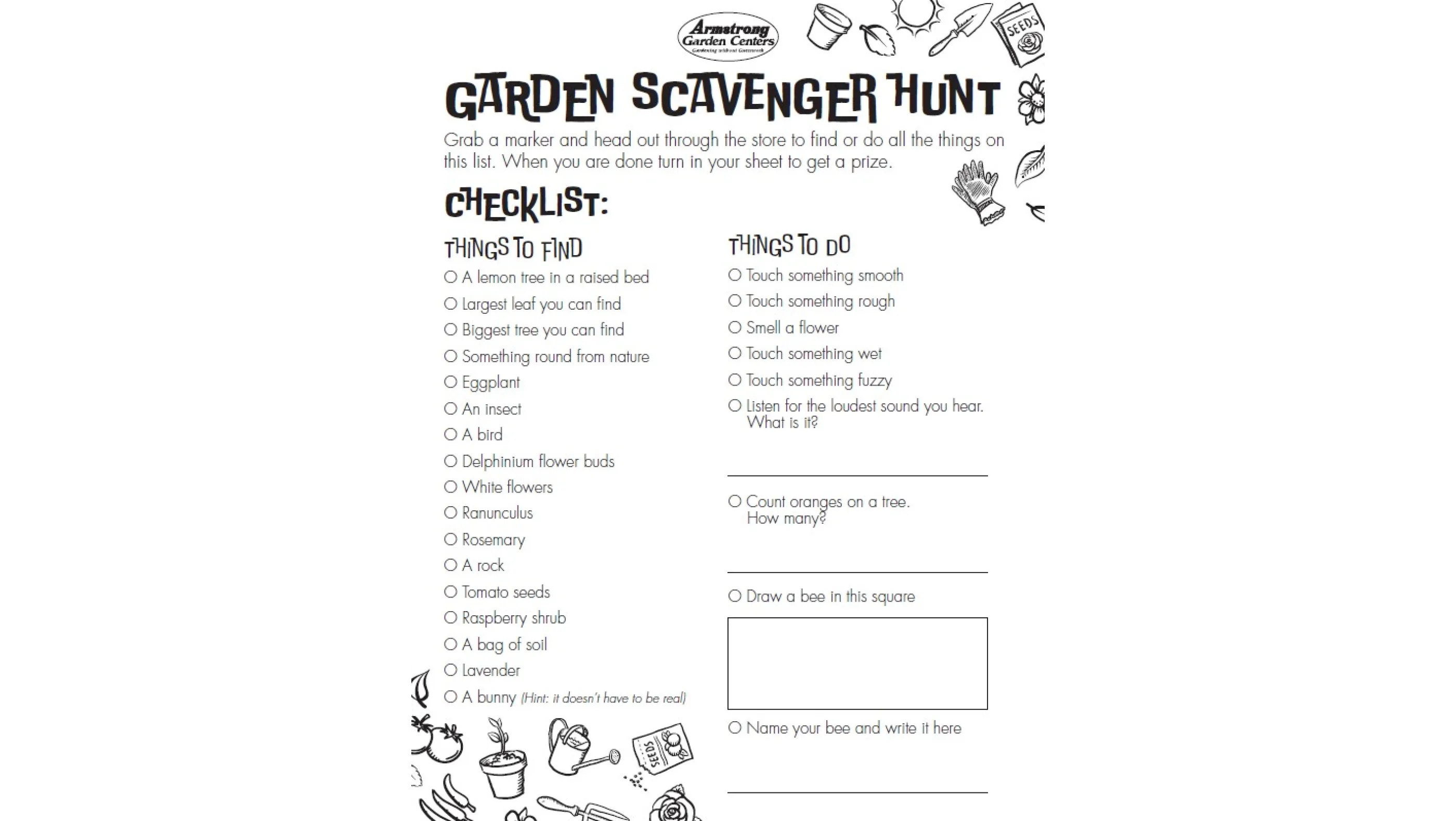 Garden Scavenger Hunt | Armstrong Garden Centers
