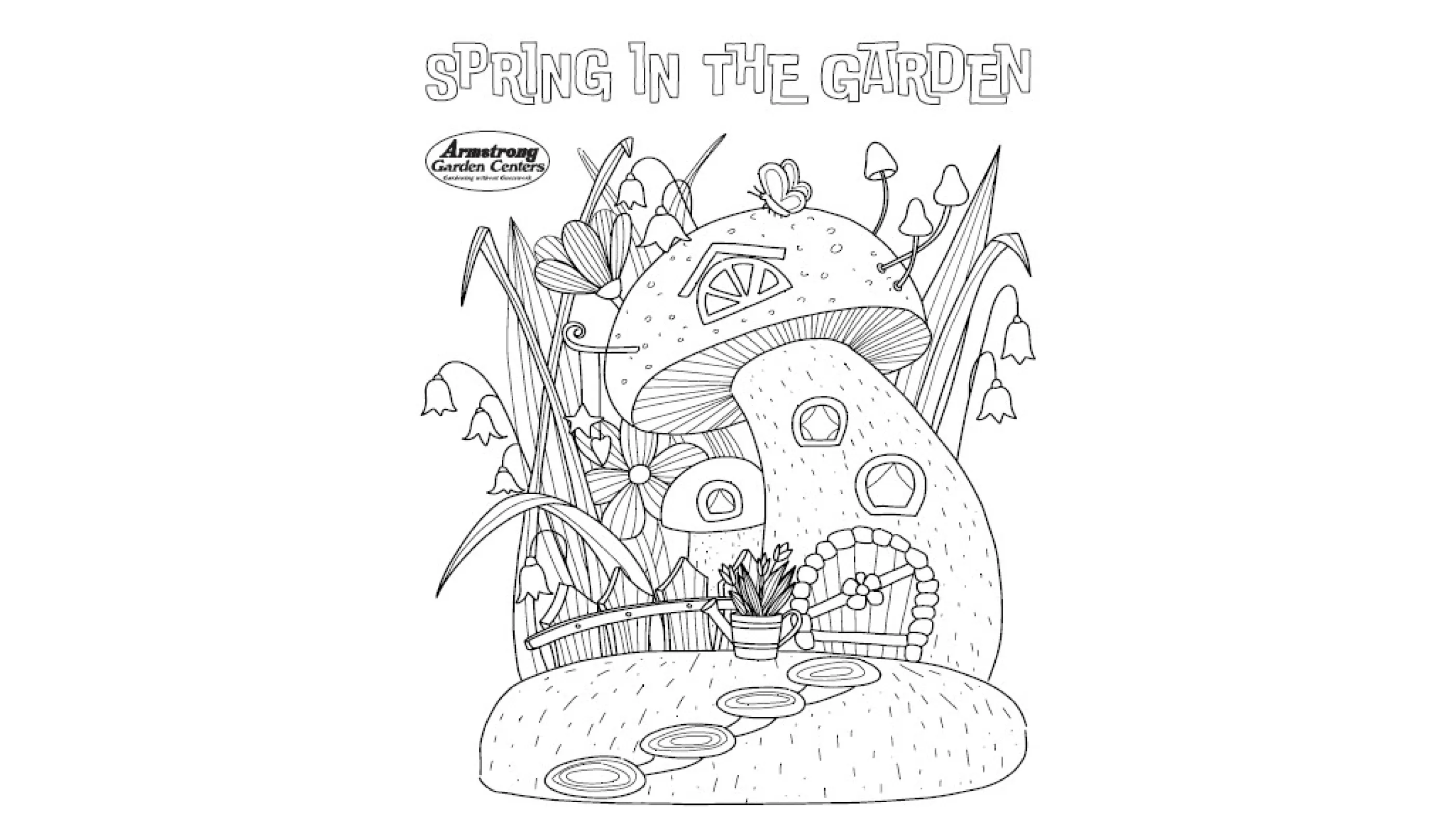 Spring in the Garden Coloring Sheet | Armstrong Garden Centers