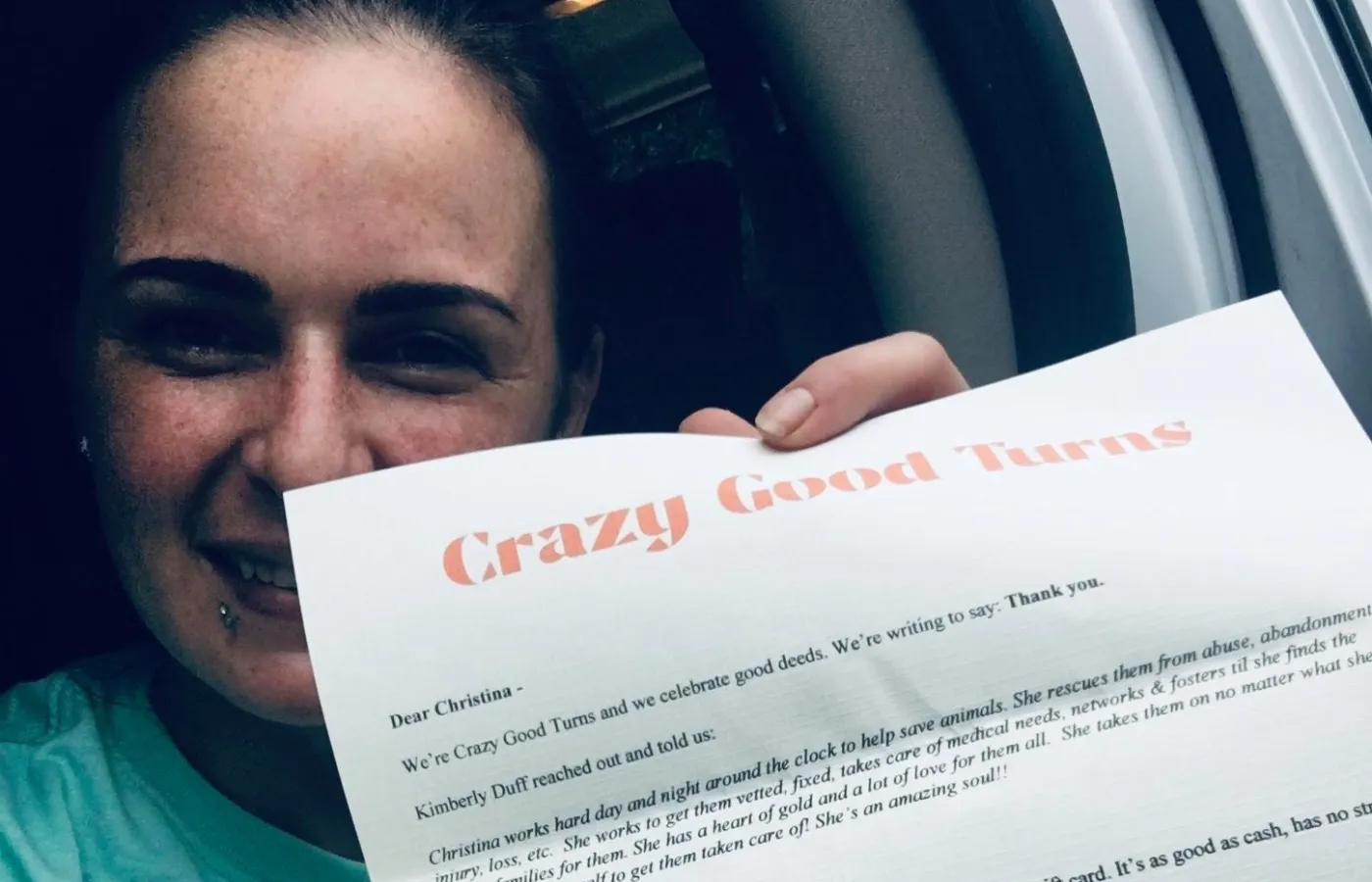 Send a $50 Thank You | Crazy Good Turns
