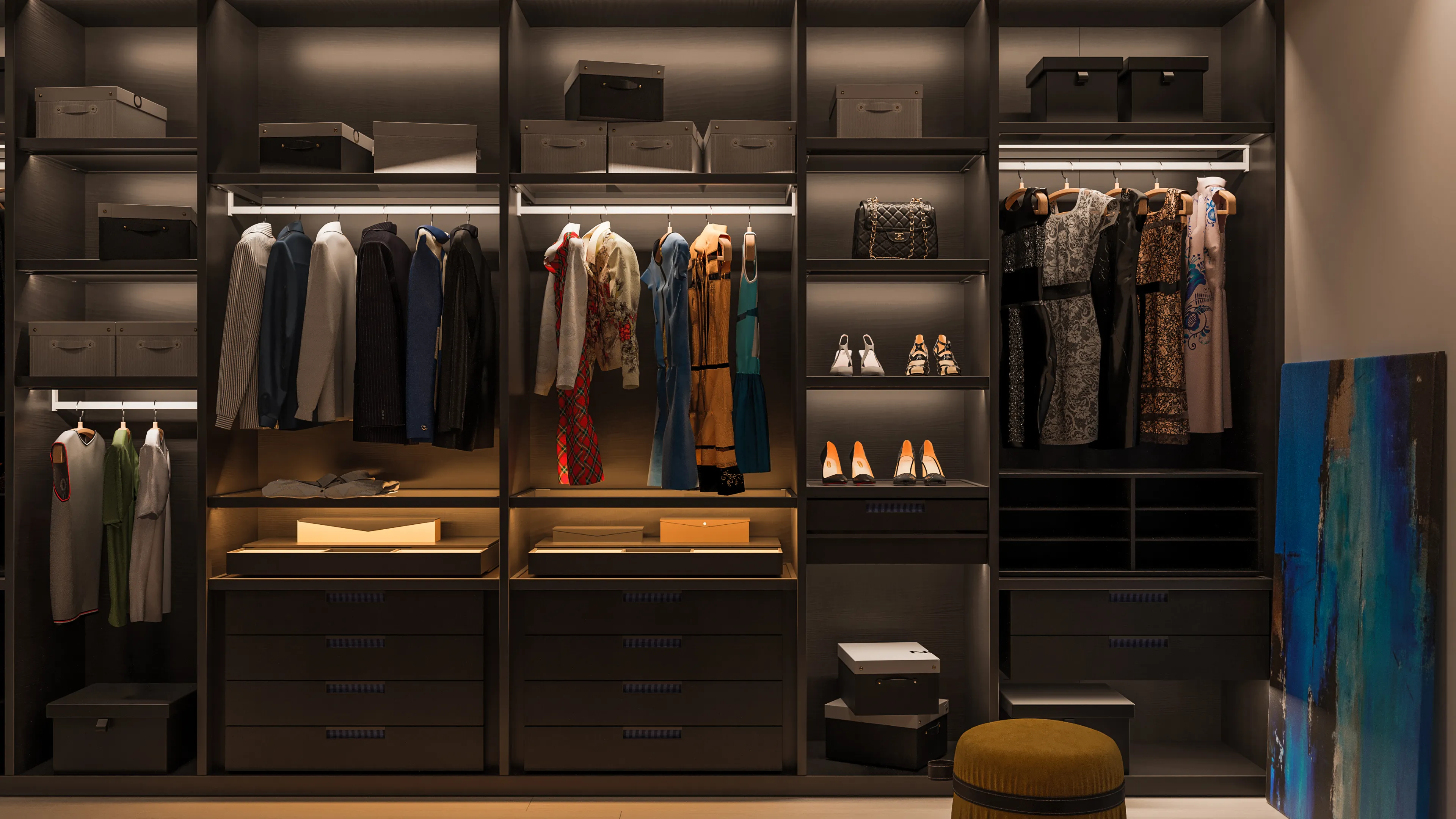 Stylish Black Closets Trending | Artisan Custom Closets