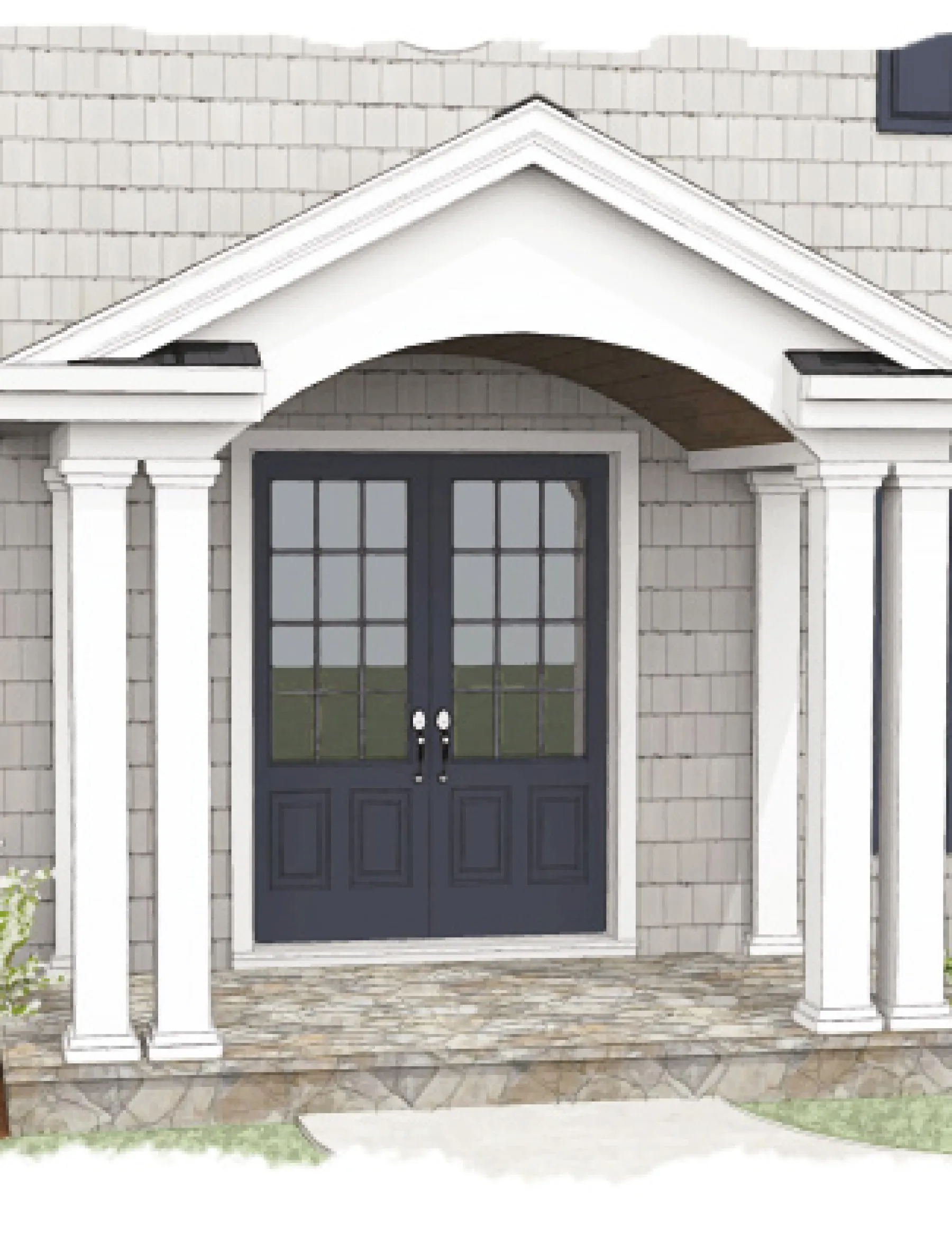 Cape Cod Style Portico | Atlanta, Georgia | EXOVATIONS