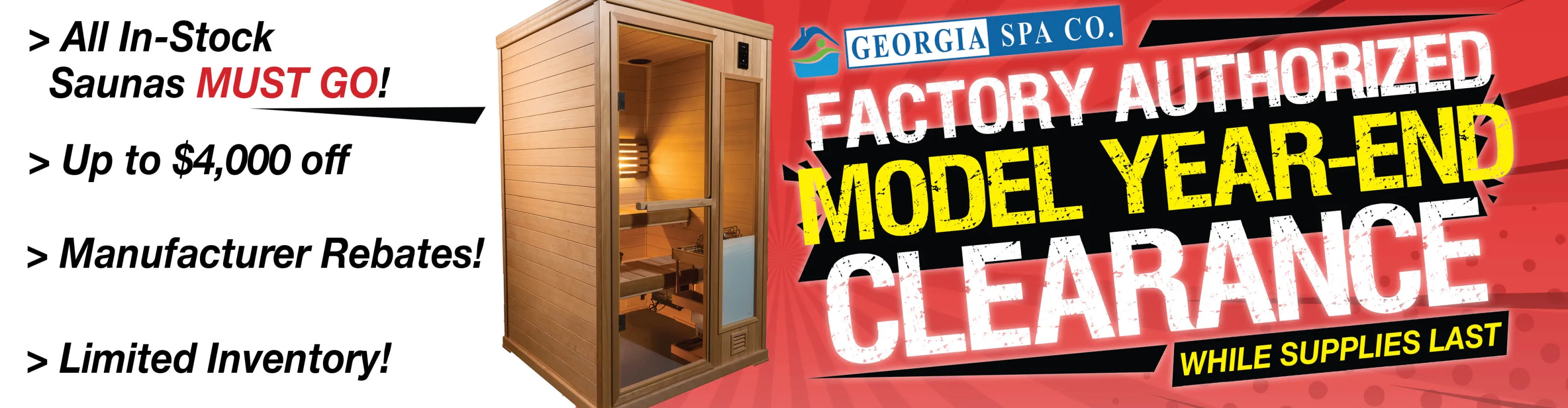 Sauna Sale | Georgia Spa Company